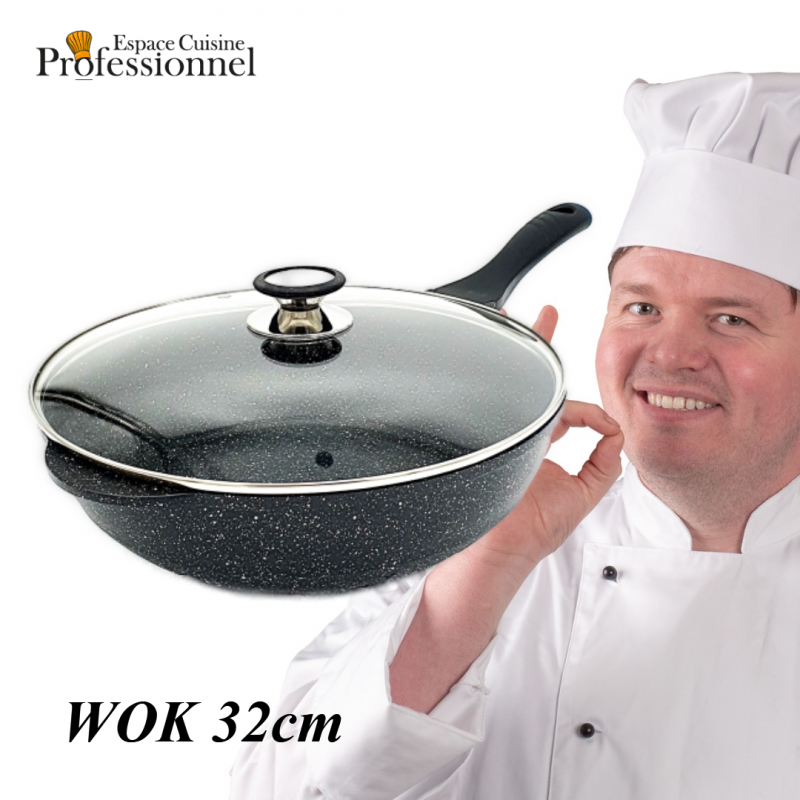 Poêle 32cm / Wok 32cm Espace Cuisine Professionnel